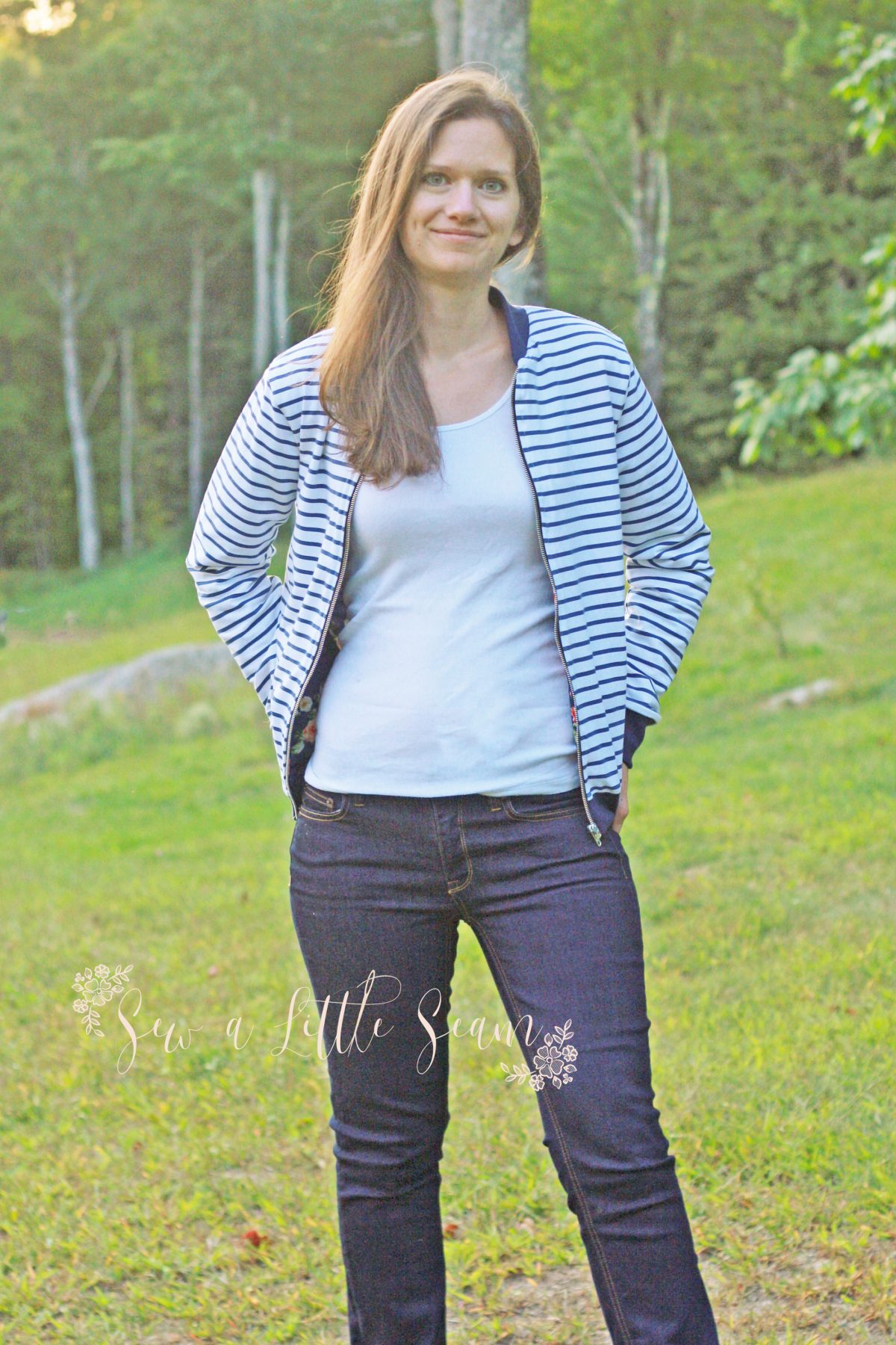 Women's Ollie Bomber Jacket PDF Pattern - Sew a Little Seam